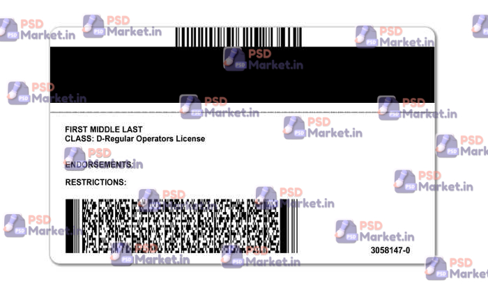 Alabama Drivers License PSD Template ( V1) - Globalpsdtemplate
